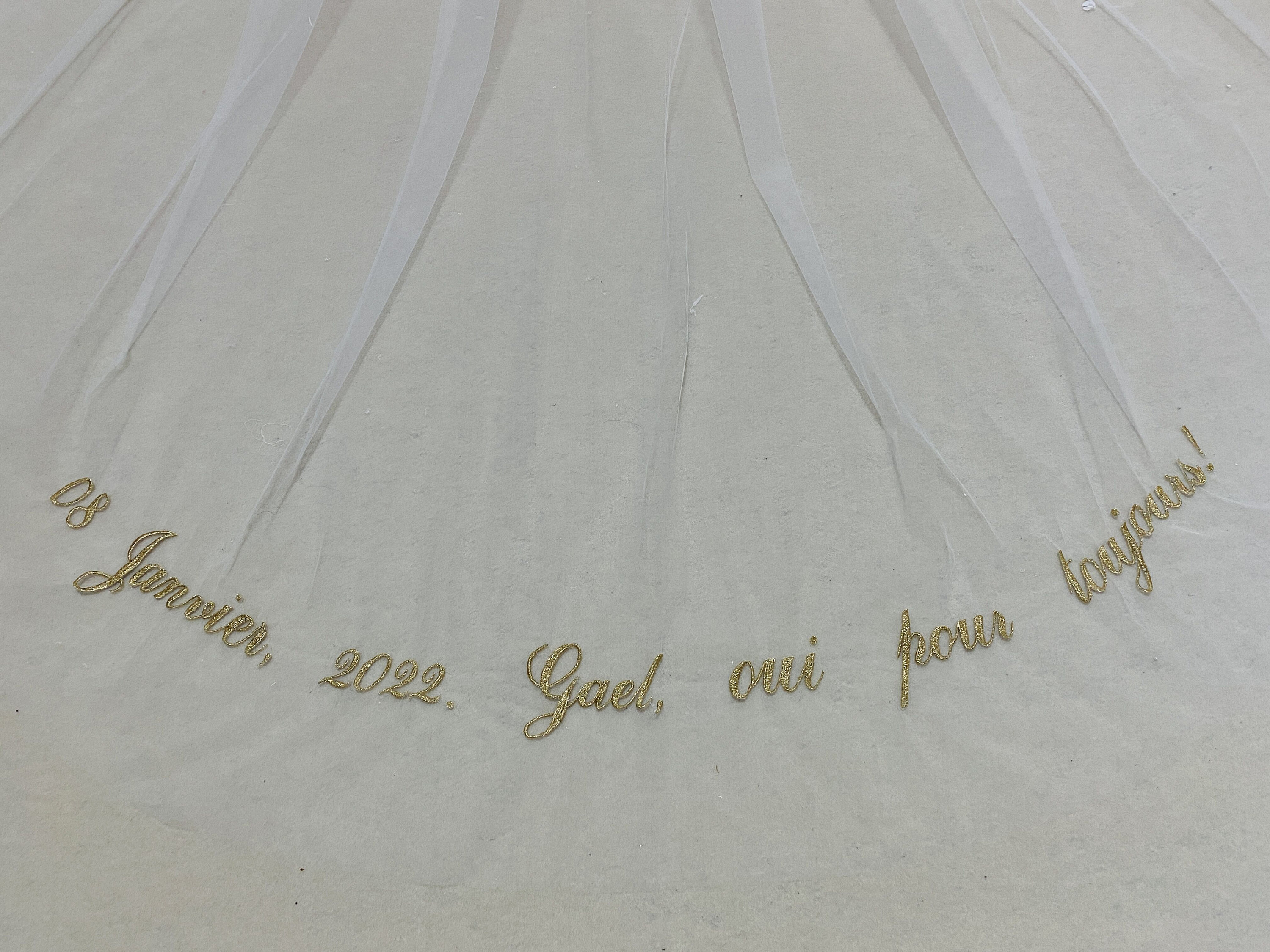Embroidery Veil Words Veil Cathedral Veil Simple Veil Long - Etsy