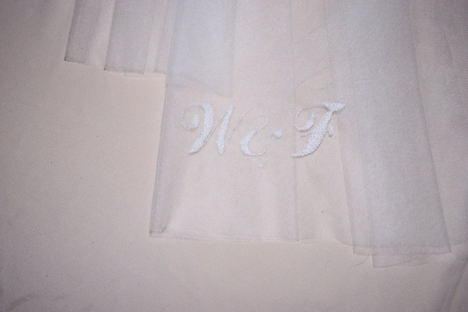 Bespoke Bridal Veil Embroidered Veil Monogram Veil - Etsy