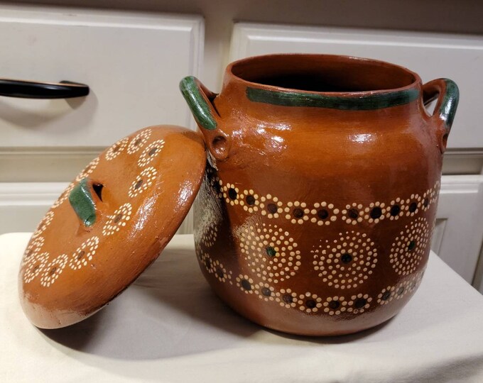 Mexican Clay Cooking Pot With Lid Olla De Barro Clay Pot - Etsy