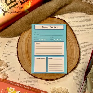 Book Review Notepad - Etsy