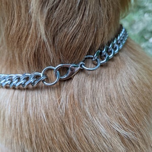 Silver Dog Chain - 7.5mm Curb Chain - Dog Collar - Streetwear Chain ...