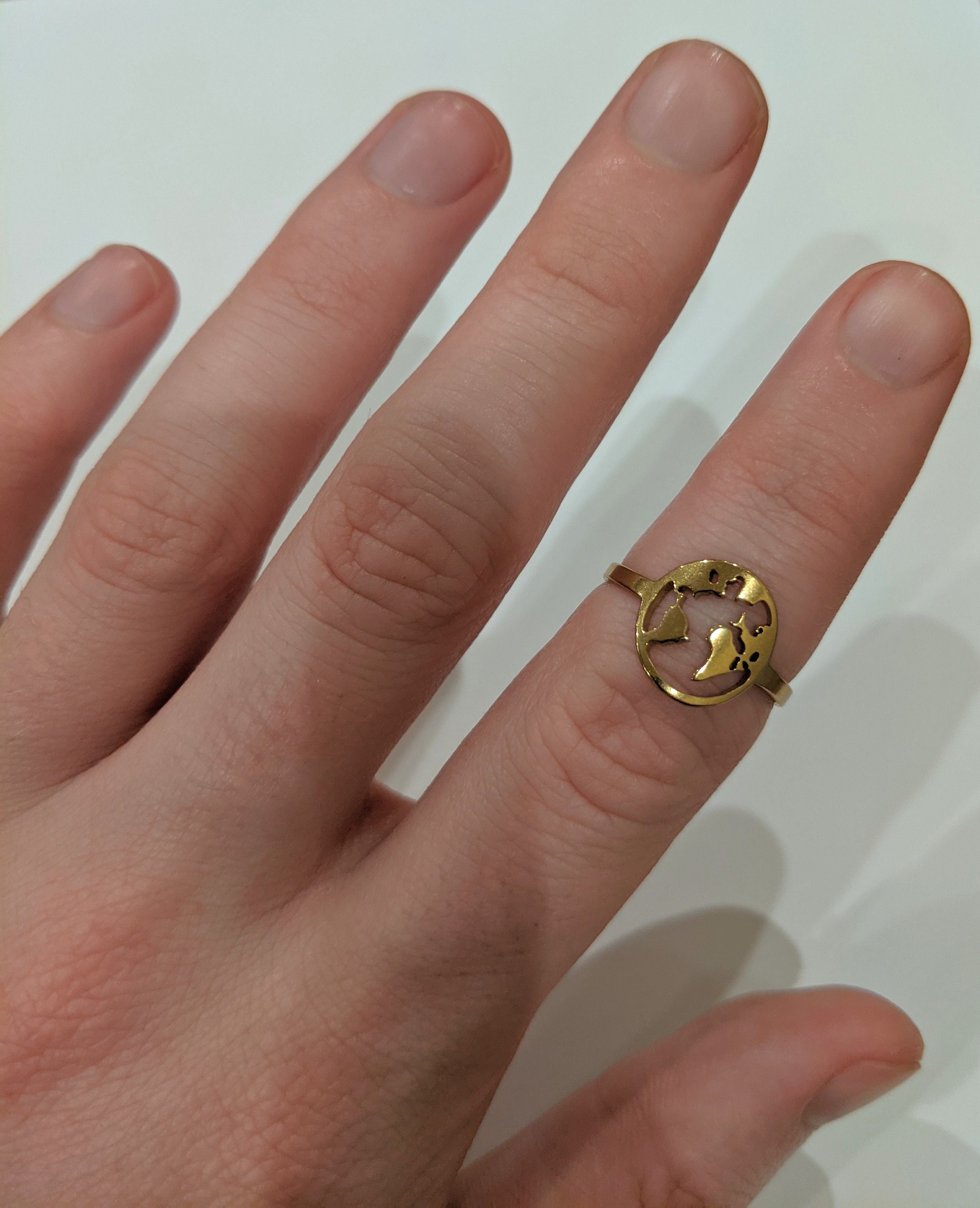 Adjustable World Map Ring Planet Earth Ring Gold/silver - Etsy