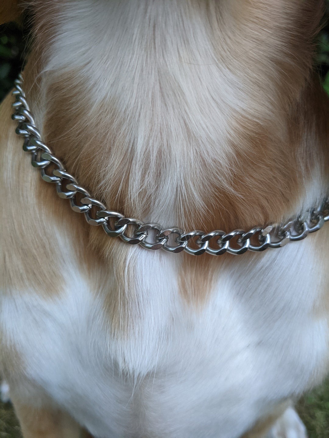 Silver Dog Chain - 7.5mm Curb Chain - Dog Collar - Streetwear Chain ...