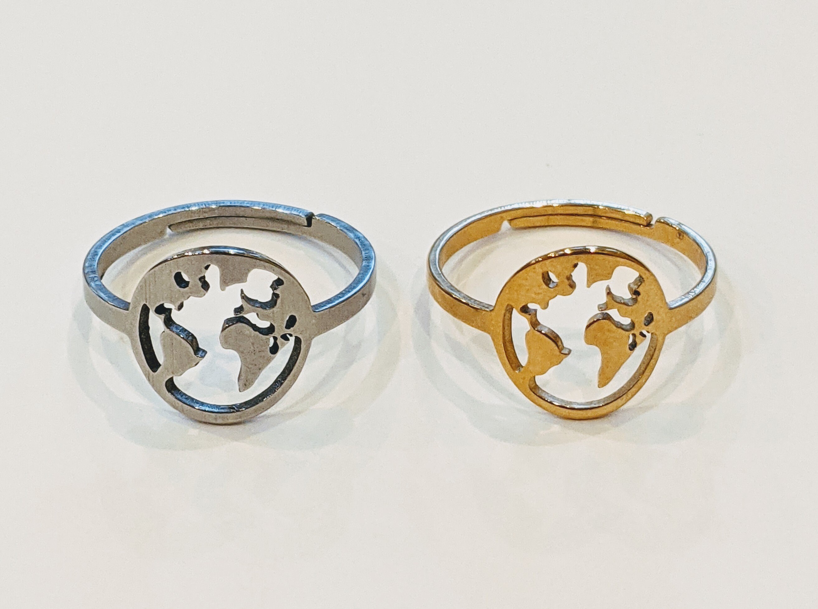 Adjustable World Map Ring Planet Earth Ring Gold/silver - Etsy