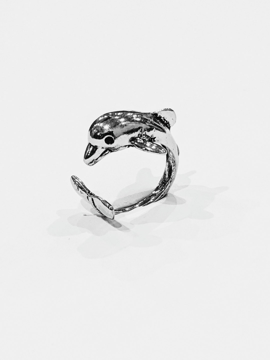 Adjustable Dolphin Ring Silver Ocean Ring Animal Ring - Etsy