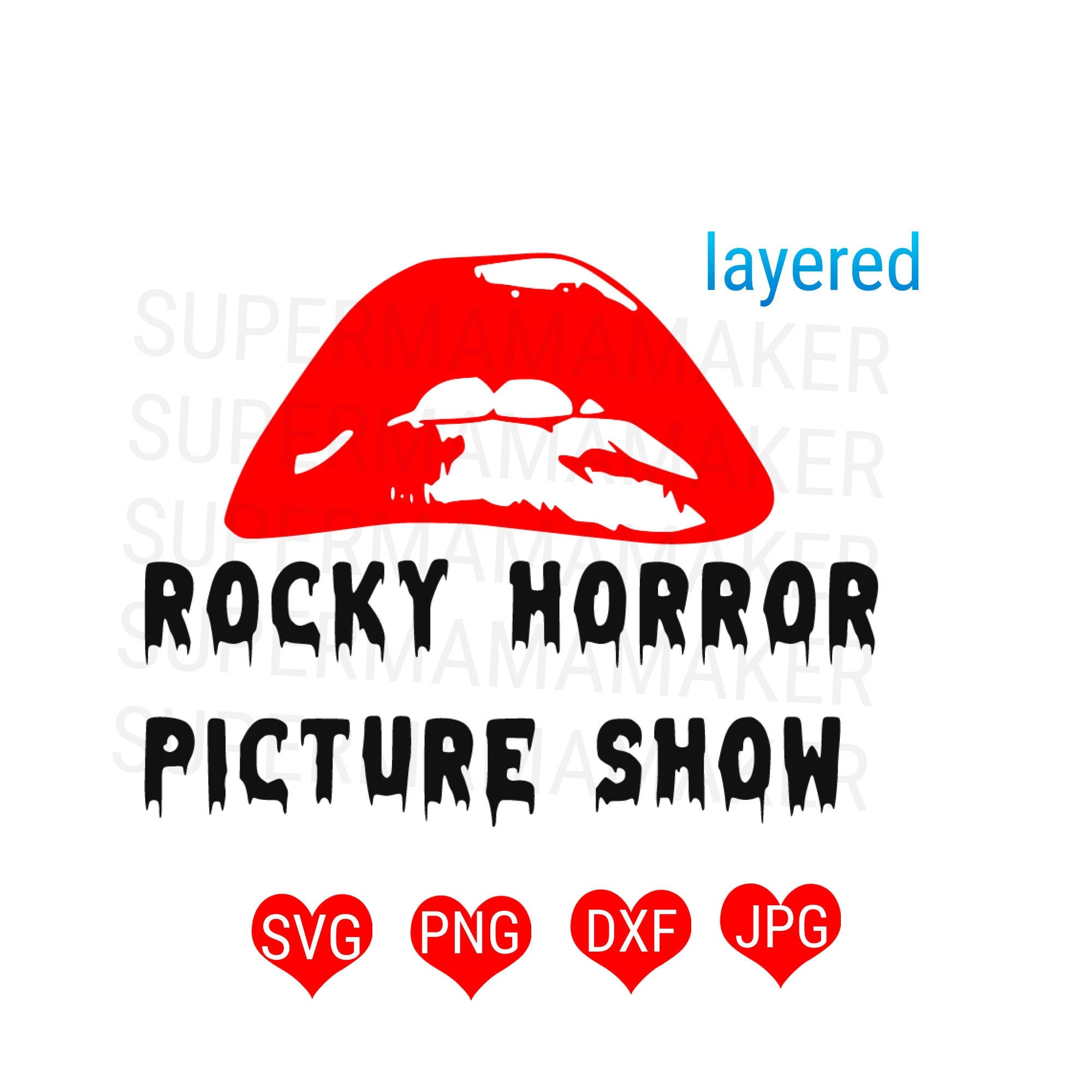 Rocky Horror Picture Show Lips and Title svg dxf jpg png | Etsy
