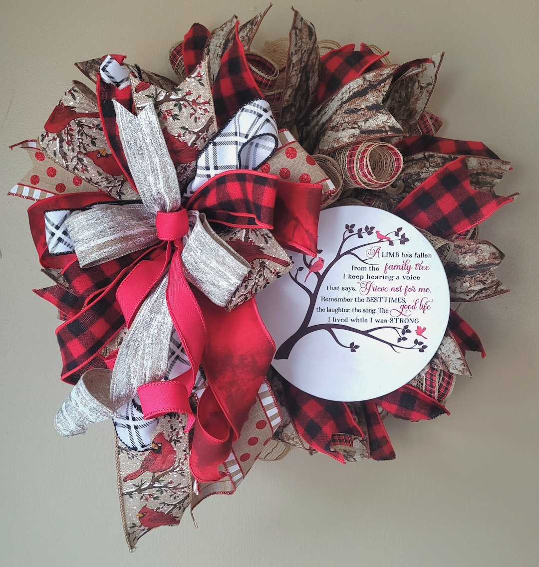 Grief Support Wreath, Sympathy Wreath, Loss of Loved One Decor ...