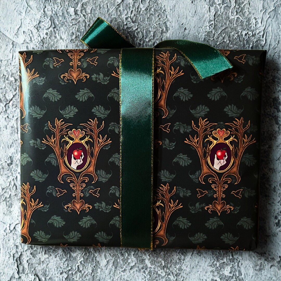 Snow White Gift Wrap Art Paper With Hand Drawn Motif - 6 Foot Roll - Etsy
