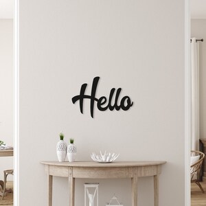 Hello Metal Sign Welcome Word Wall Art Metal Door Decor - Etsy