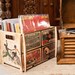 Retro Wooden Records & Magazines Box, Vinyl Record Storage Box ...