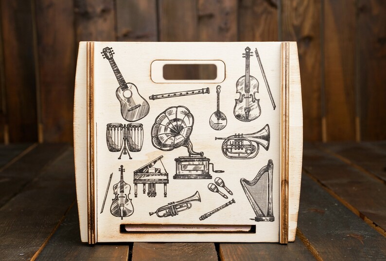 Wooden Music Box Box for Records Gift for Music Lovers - Etsy