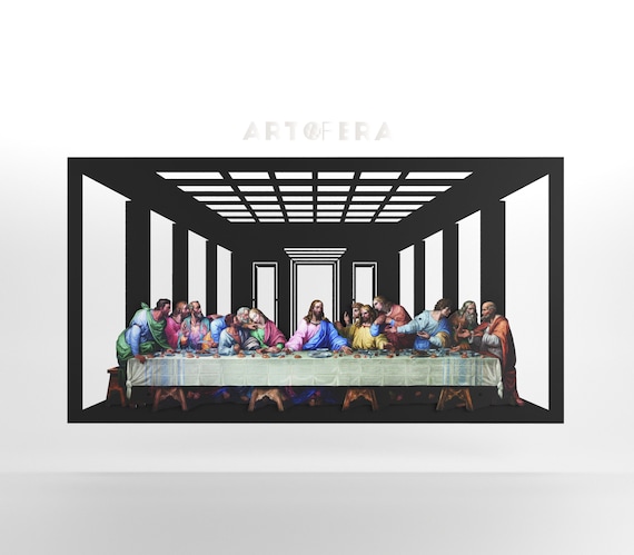 Last Supper Metal Wall Art Christian Wall Decor Housewarming Etsy
