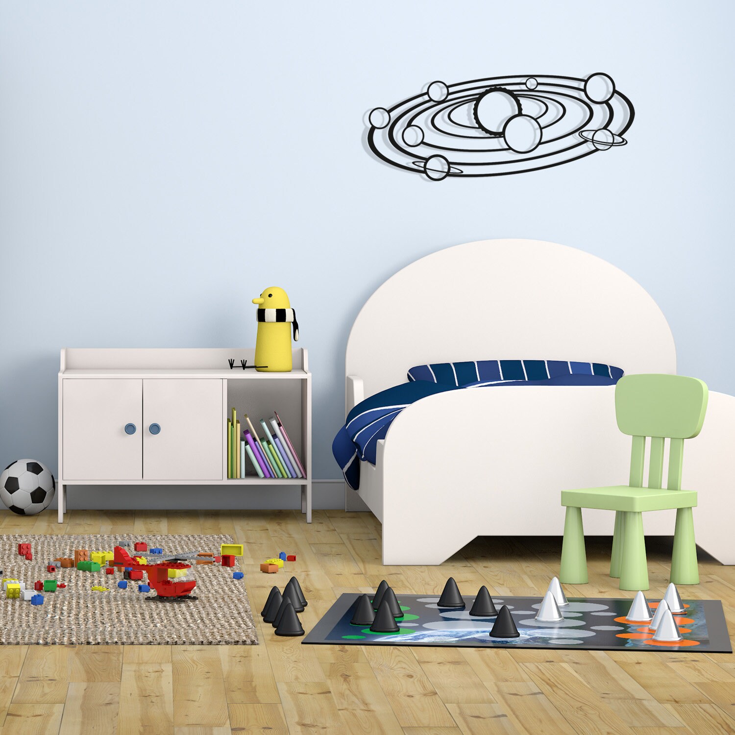 Planetary Orbit Metal Wall Decoration, Space Themed Metal Artwork ...