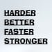 Gym Quote Wall Decor Harder Better Faster Stronger Metal Art - Etsy