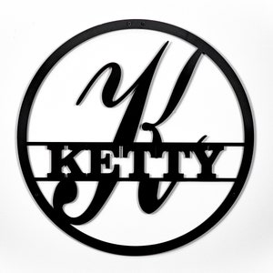 Custom Name Metal Wall Art, Personalized Metal Sign, Door Surname Decor ...