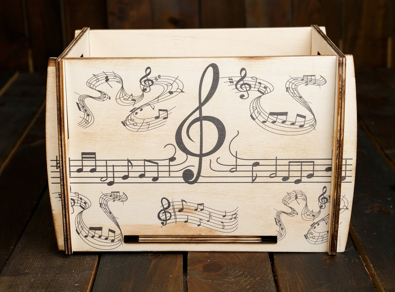 Wooden Music Box Box for Records Gift for Music Lovers - Etsy