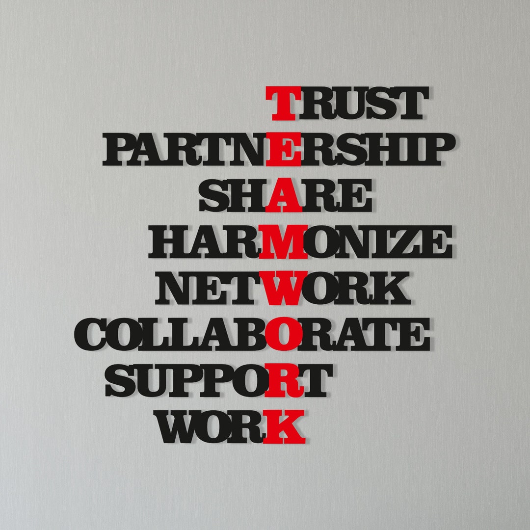 Teamwork Metal Wall Art, Metal Wall Art, Metal Wall Decor, Metal Decor ...