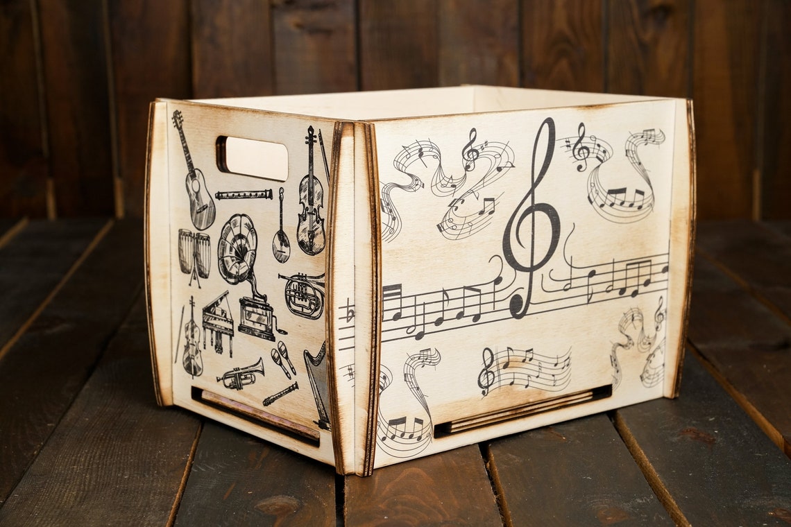 Wooden Music Box Box for Records Gift for Music Lovers - Etsy