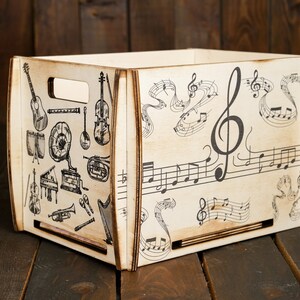 Wooden Music Box Box for Records Gift for Music Lovers - Etsy