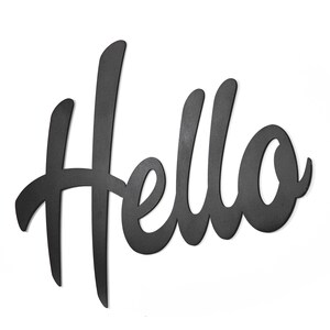 Hello Metal Sign Welcome Word Wall Art Metal Door Decor - Etsy