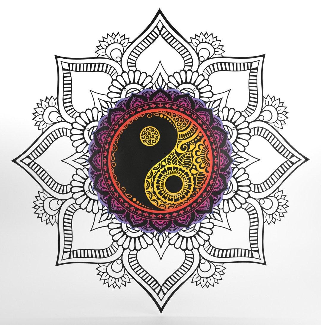 Rotating Mandala Decor, 3D Mandala Wall Art, Metal Mandala Decor ...