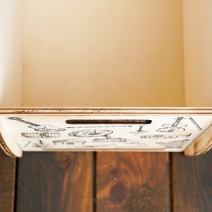 Wooden Music Box, Box for Records, Gift for Music Lovers, Music Studio ...