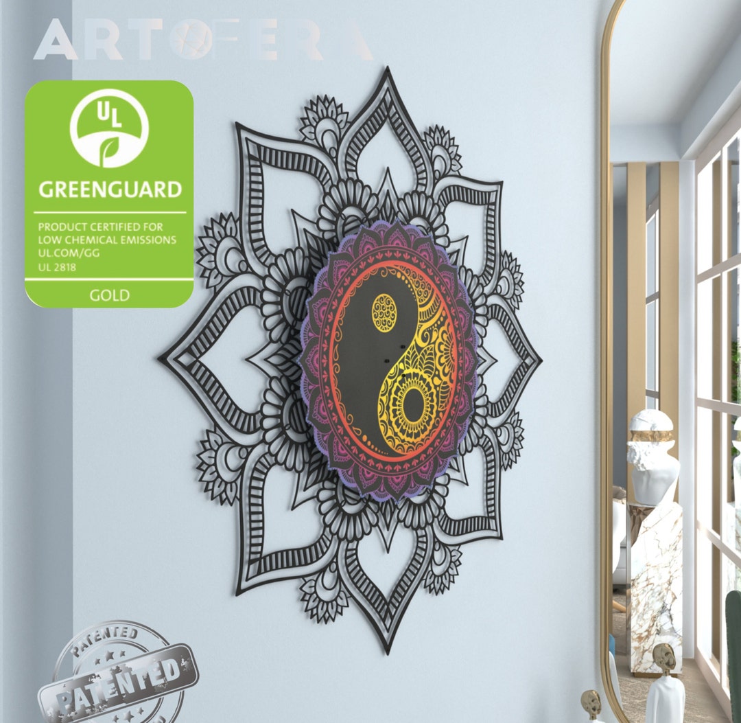 Rotating Mandala Decor, 3D Mandala Wall Art, Metal Mandala Decor ...