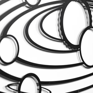 Planetary Orbit Metal Wall Decoration, Space Themed Metal Artwork ...