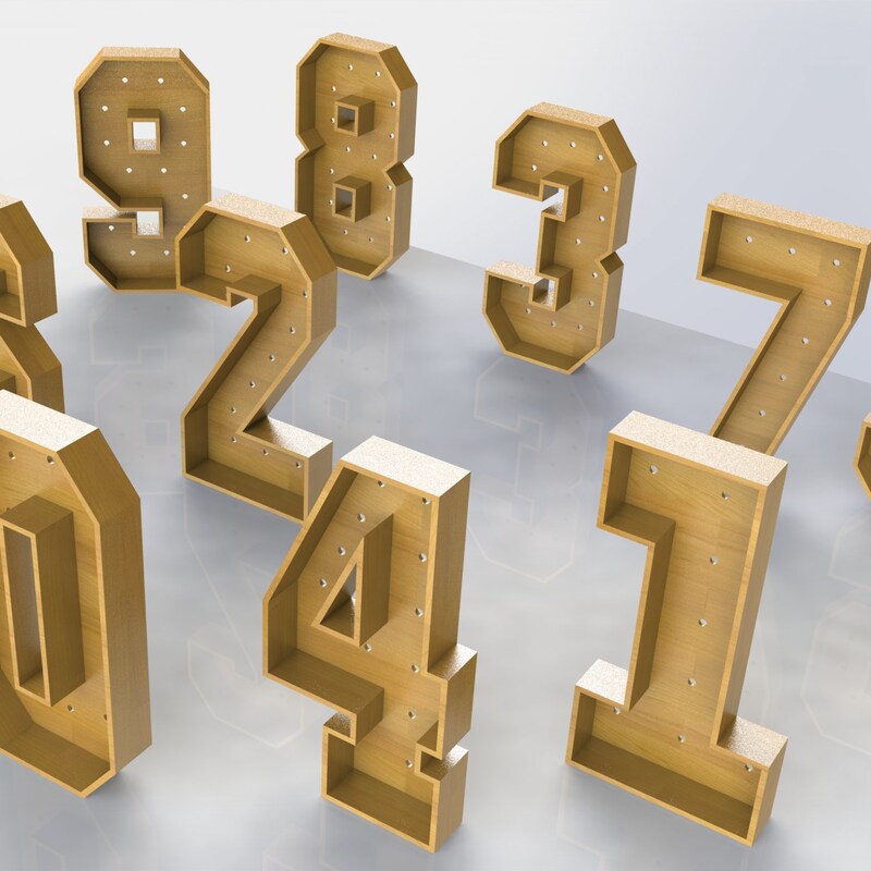 Marquee Numbers - Etsy