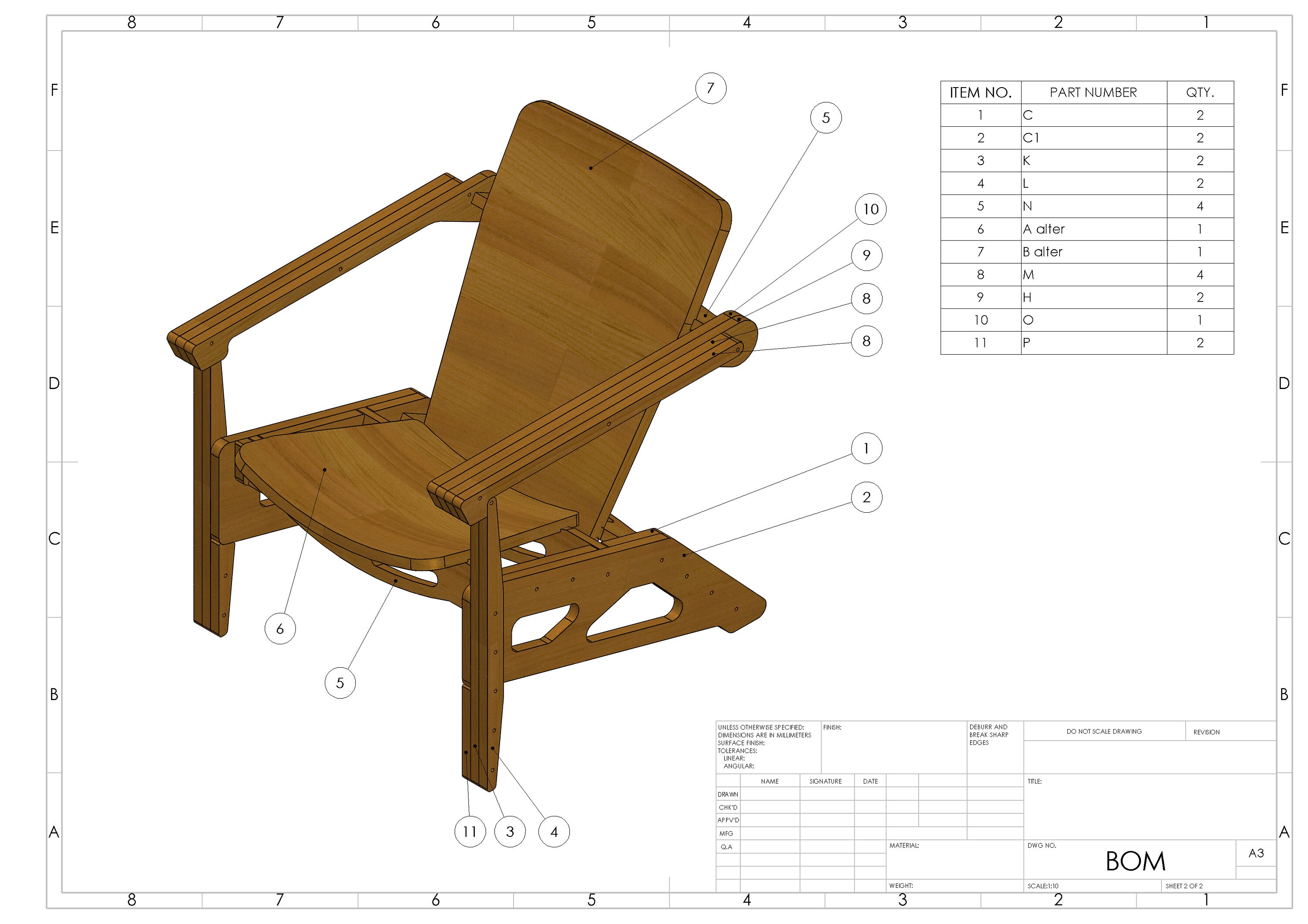 Deck Chair CNC, Laser Cut Vector Files Download DXF and More Vectors ...