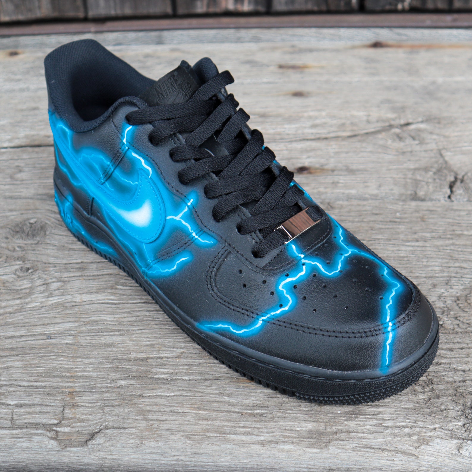 Nike Air Force 1 AF1 blue Lightning Cartoon - Etsy