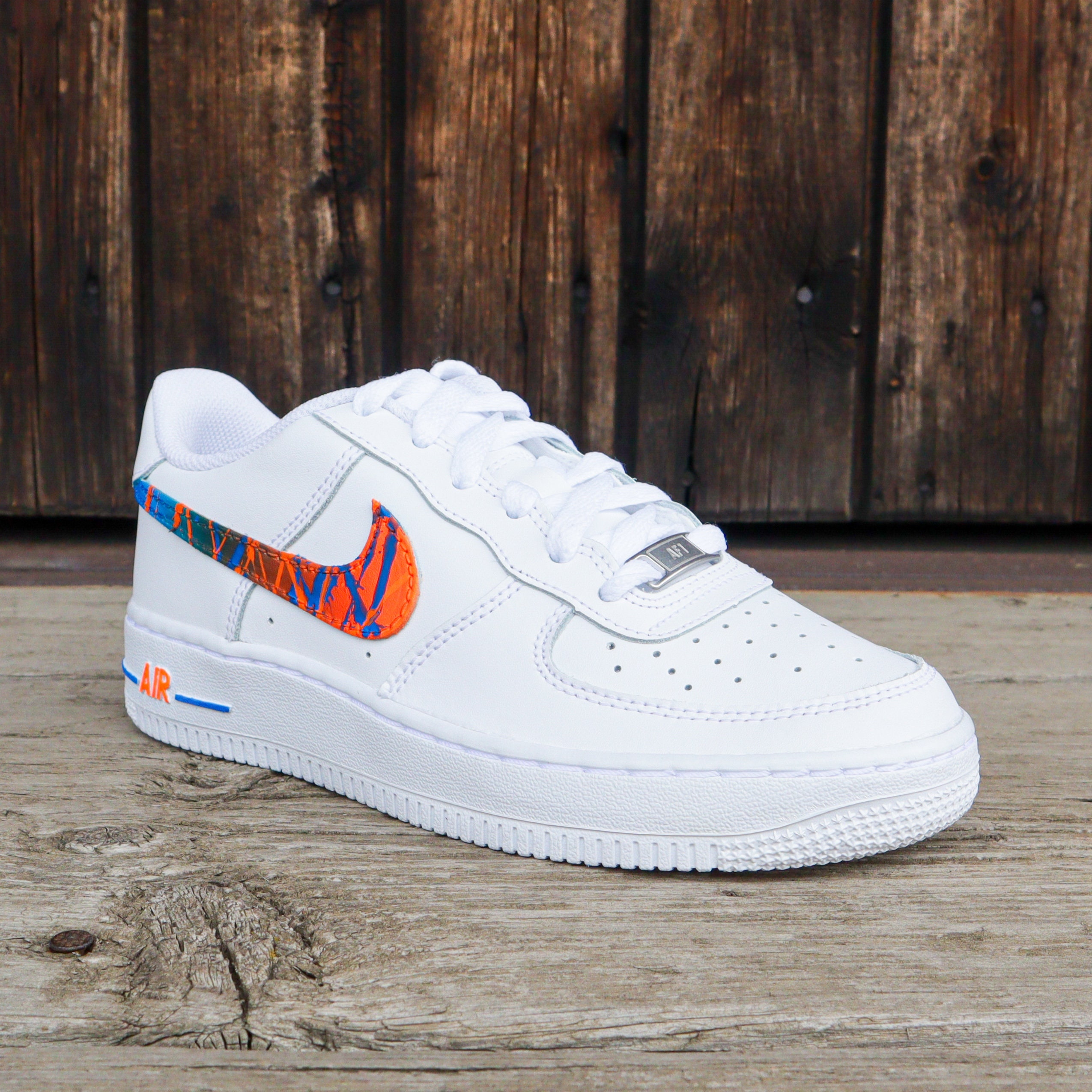 Nike Air Force 1 AF1 lava Sky | Etsy