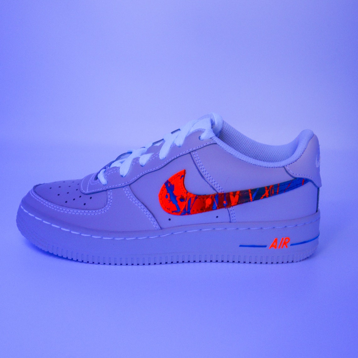 Nike Air Force 1 AF1 lava Sky | Etsy