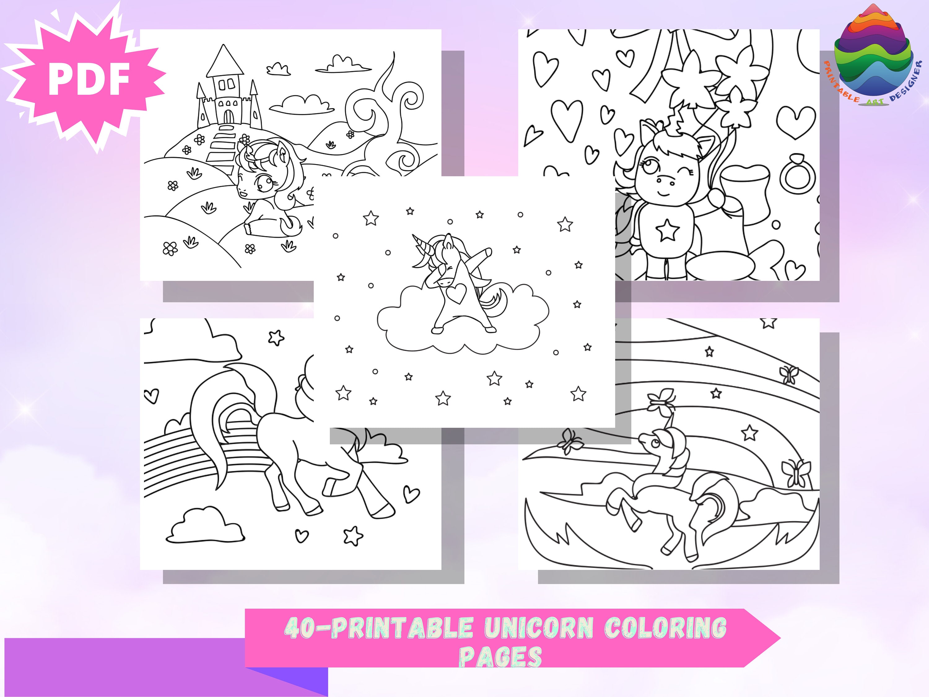 Unicorn Coloring Pages, Printable Coloring Pages, Unicorn Birthday ...