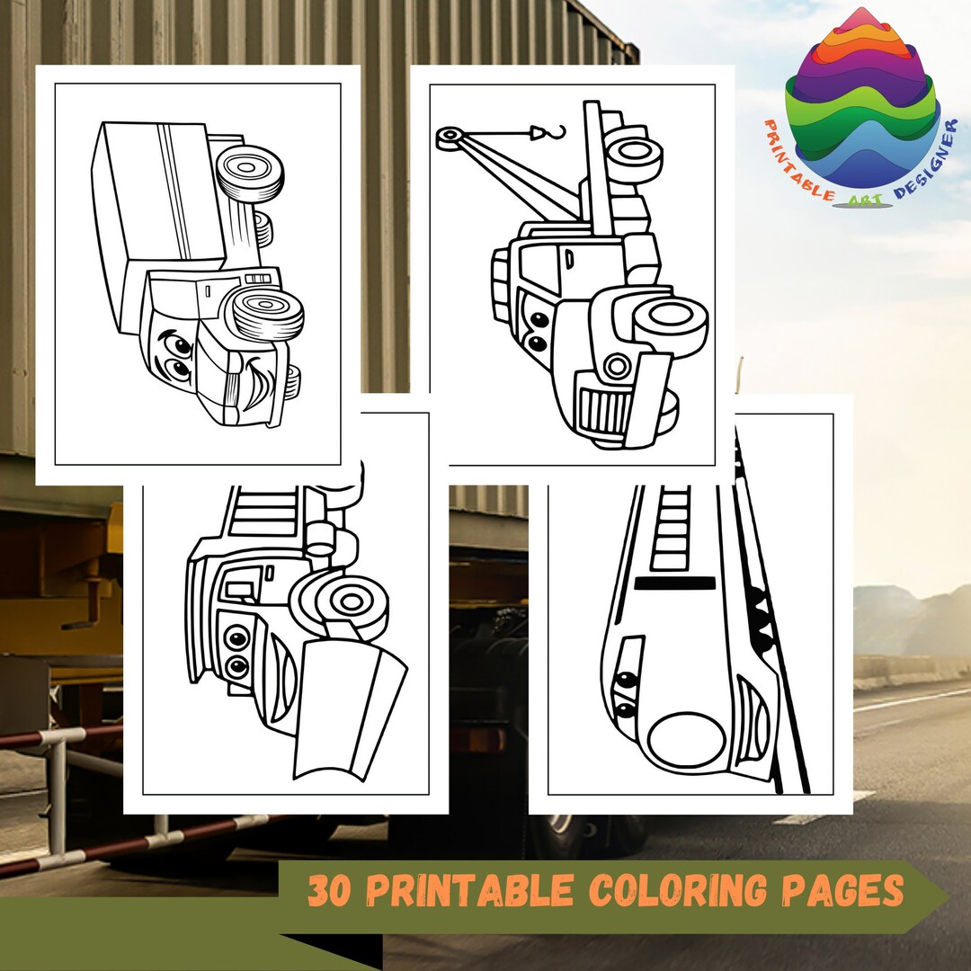 Vehicles Coloring Pages -30 Printable Vehicles Coloring Pages for Boys ...