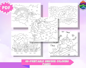 Unicorn Coloring Pages 20 Printable Unicorn Coloring Pages, Girls ...