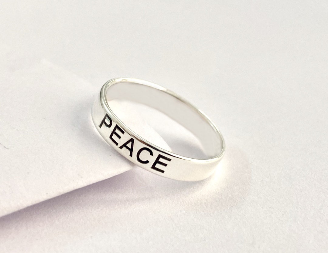 Peace Ring - Harry Styles Ring - Handwritten Jewellery - Signature Ring ...
