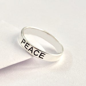 Peace Ring - Harry Styles Ring - Handwritten Jewellery - Signature Ring - Harry Styles Peace ...