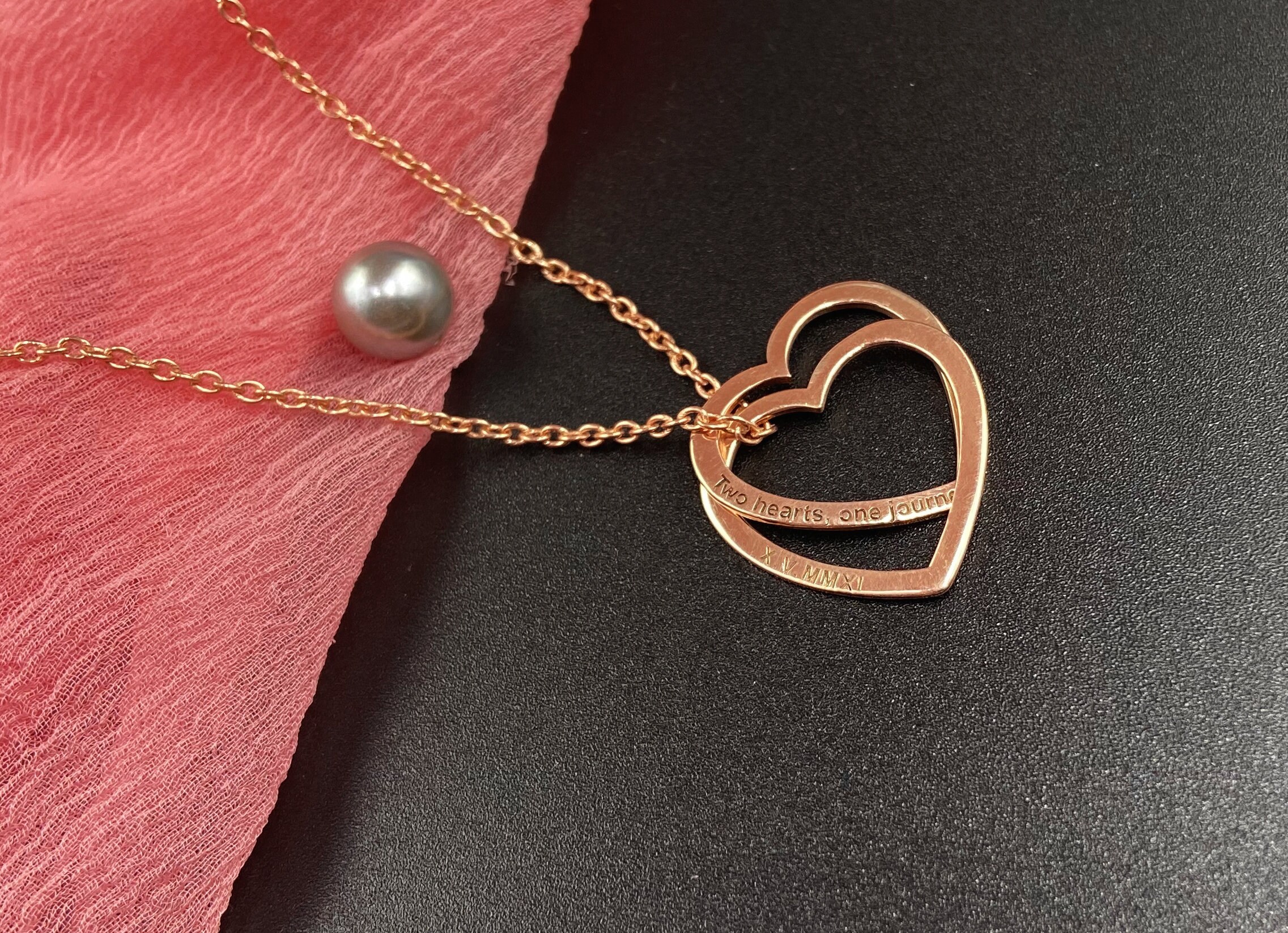 Custom Heart Necklaces-Engraved Heart Pendants-Personalized | Etsy