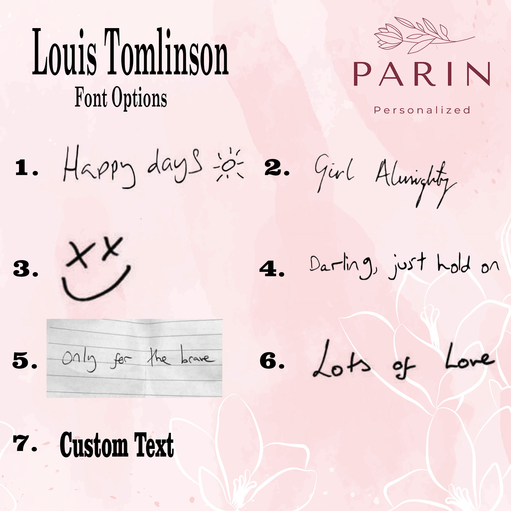Louis Tomlinson Handwriting
