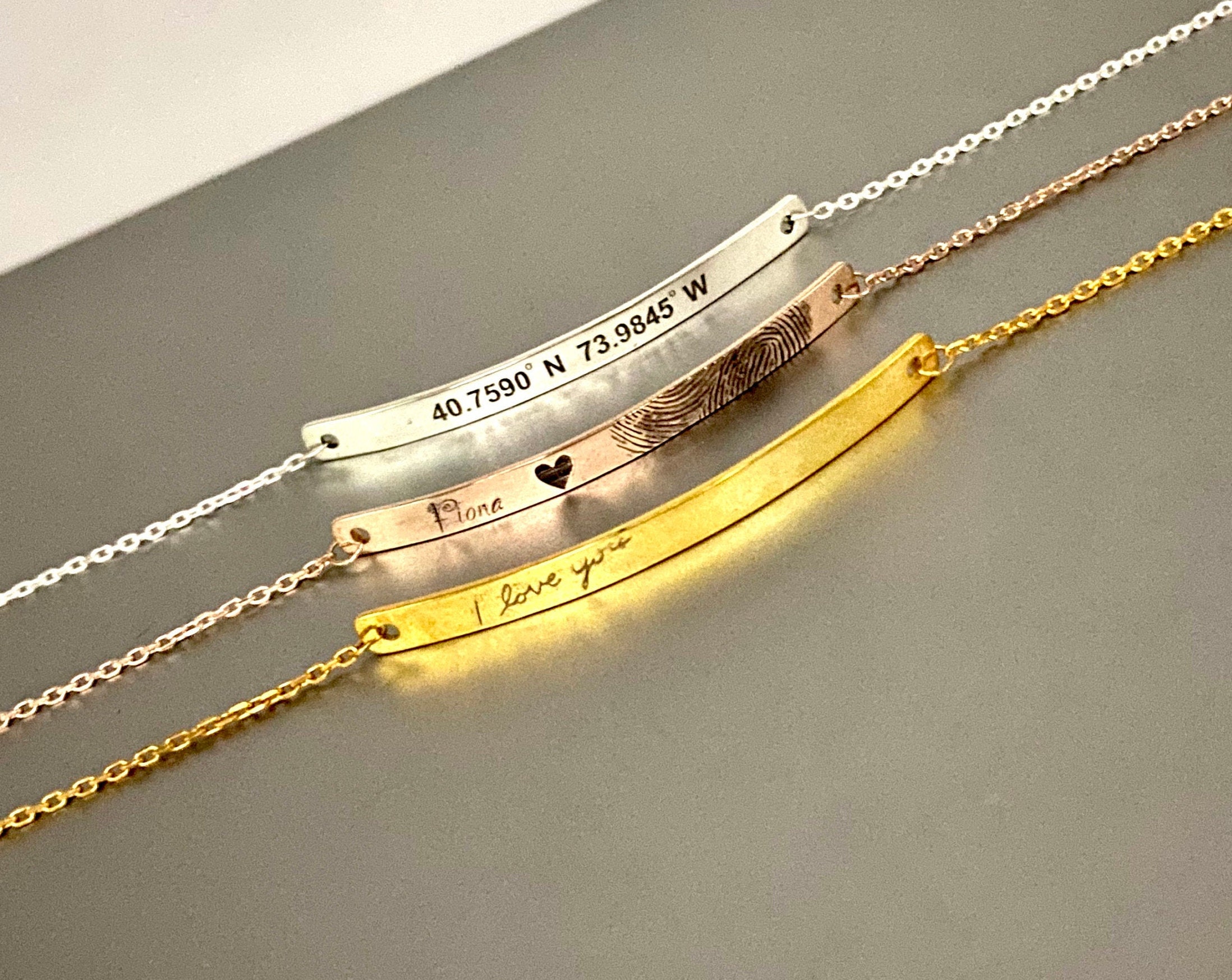Custom Gold Bar Braceletcustom Bar Braceletpersonalized - Etsy