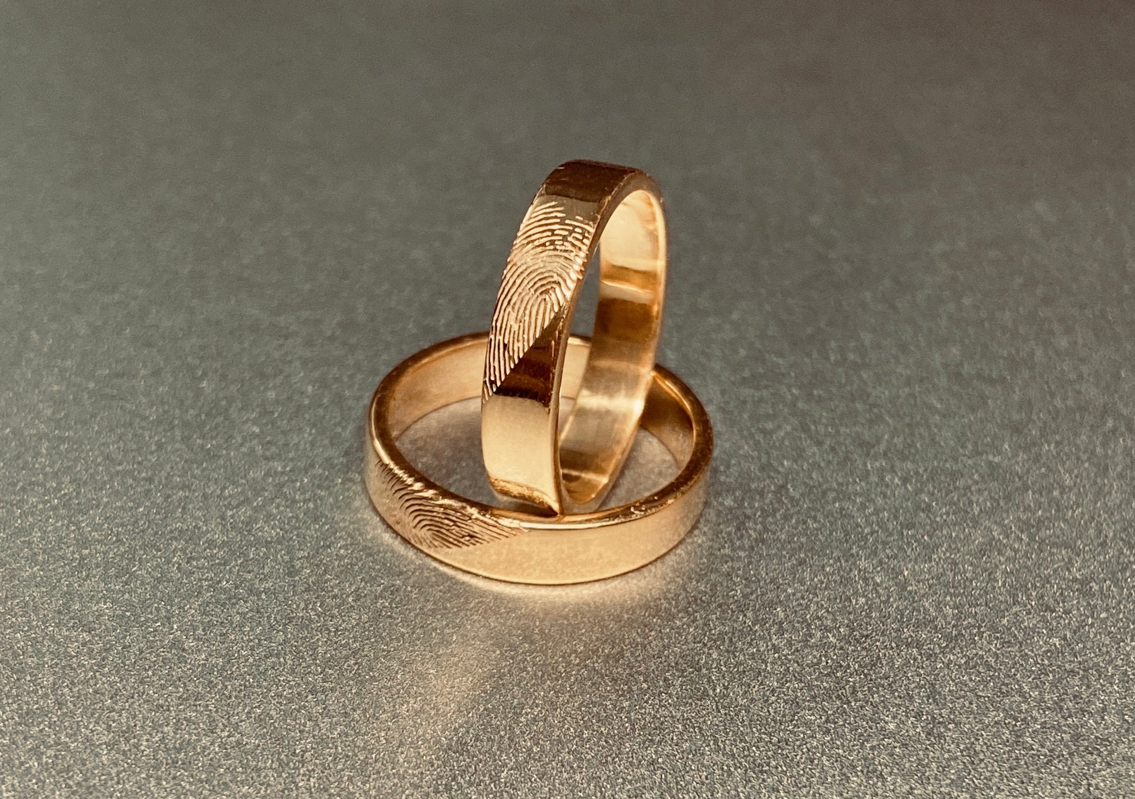 Actual Fingerprint Rings Unisex Rings for Couple | Etsy