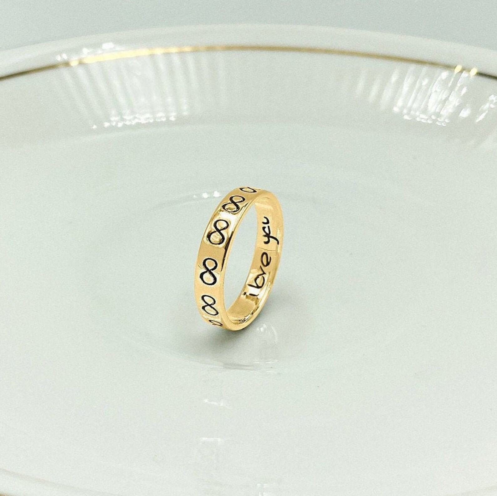 Actual Handwriting Ring Heart Ring for Her Personalized | Etsy