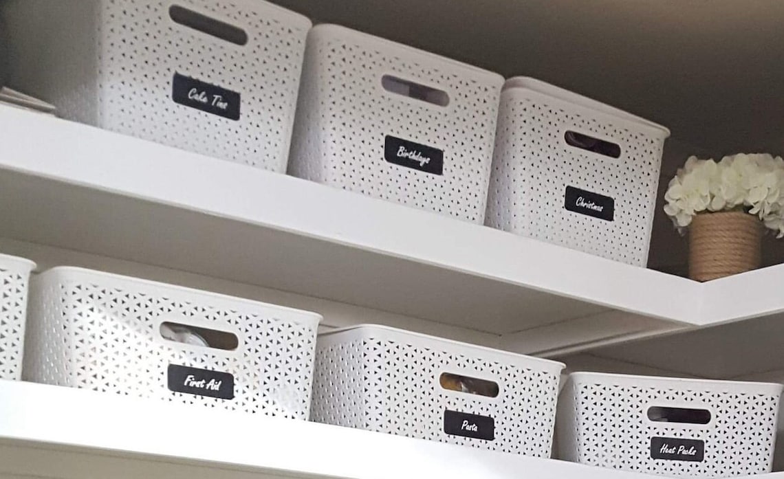 Custom Kitchen Pantry Label Set, 18 Custom Vinyl Pantry Stickers, Home ...