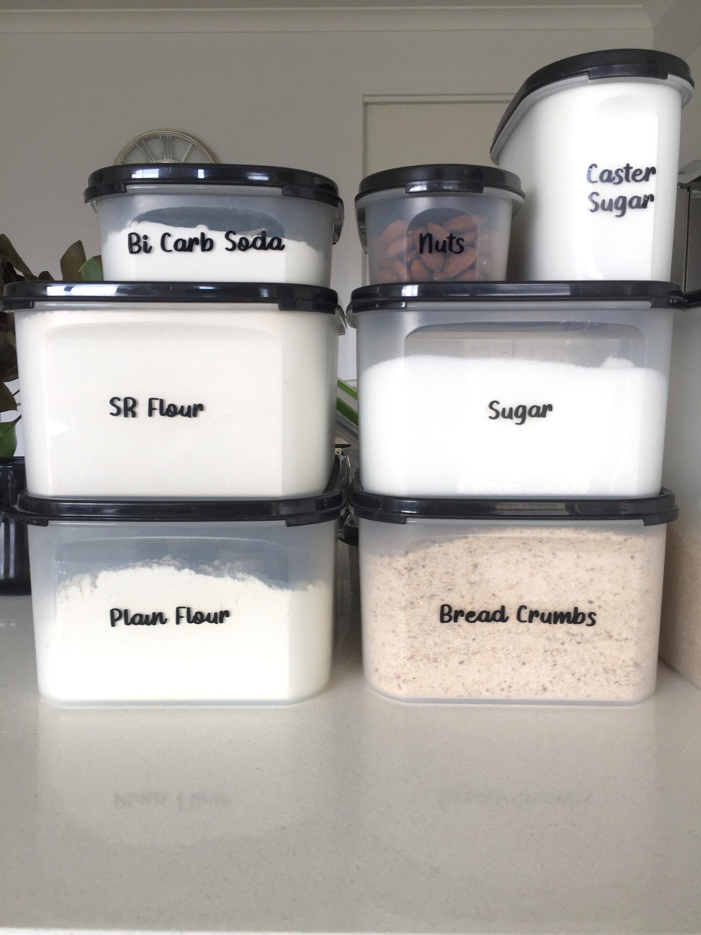 Kitchen Pantry Label Set, X21 Custom Vinyl Pantry Decals, Home ...