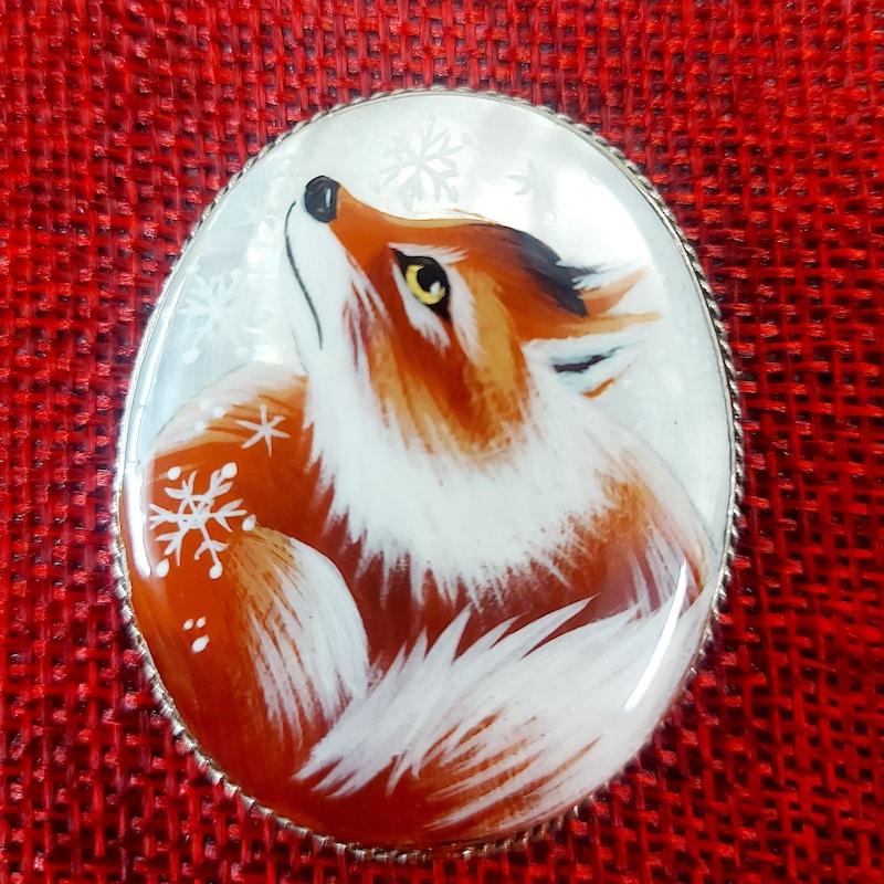 Handpainted Animal Brooch - Etsy