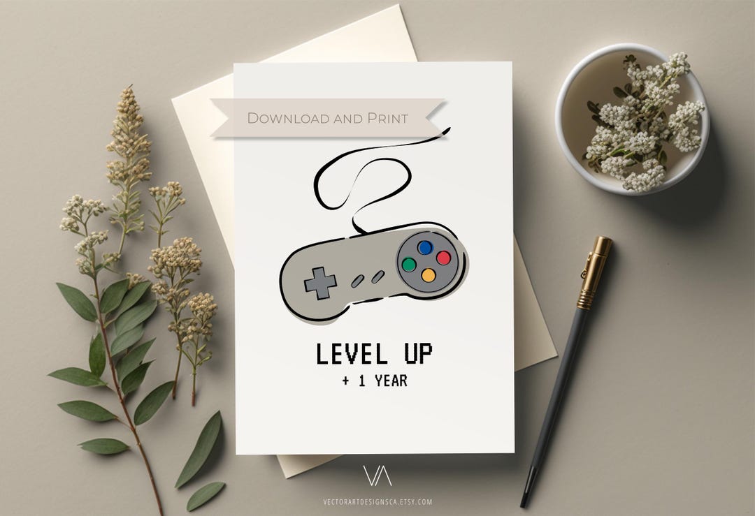 Printable Gamer Greeting Card | Happy Birthday | Congratulations ...