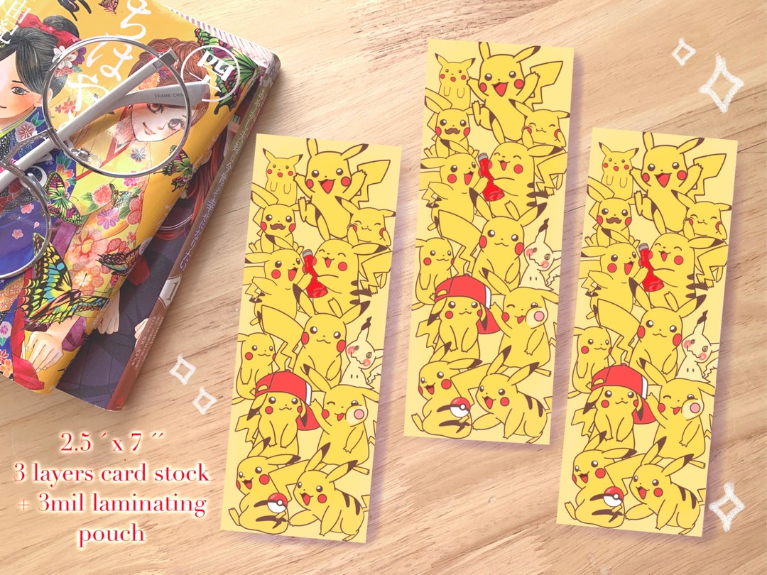 PIKACHU BOOKMARKS Poke Anime Manga Japan Reading - Etsy