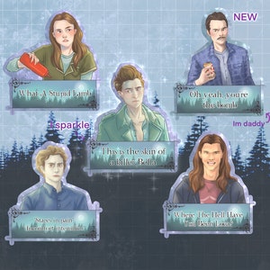 TWILIGHT ZONE Stickers - Fork - Vampire - Book - YA - Fantasy - Romance ...