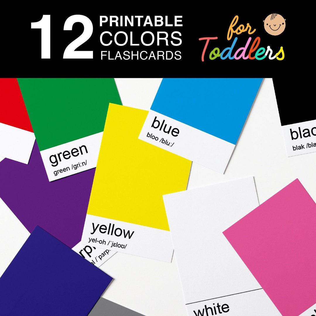 Preschool Activities, Printable Color Cards for Kids, Montessori ...